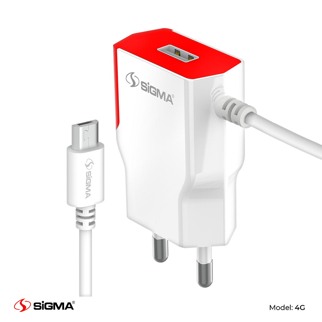 Sigma - Dual USB Travel Charger - 4G – Micro (Random Color) - Ex And Next