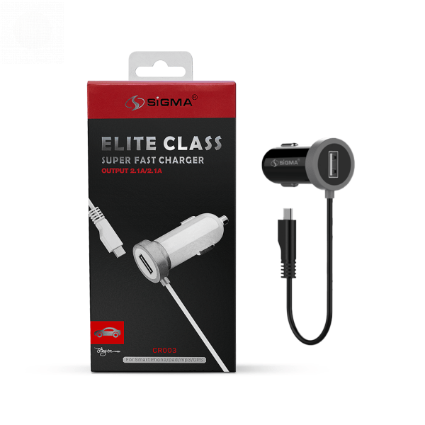 Sigma - Elite Class Super Fast Micro Car Charger - CR-003 (Random Color ...