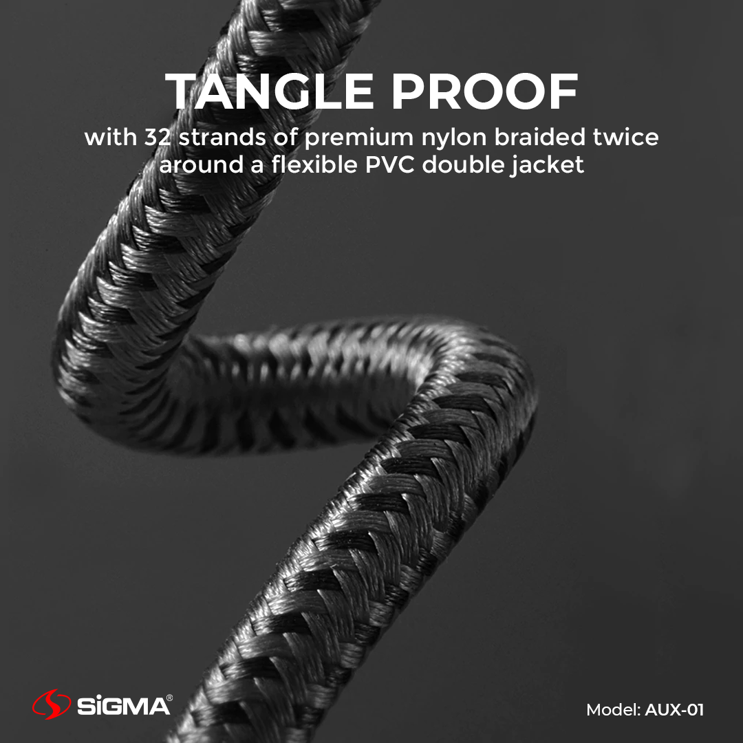 Sigma - Gold Plated AUX Stereo Audio Cable – AUX-01 - Ex And Next