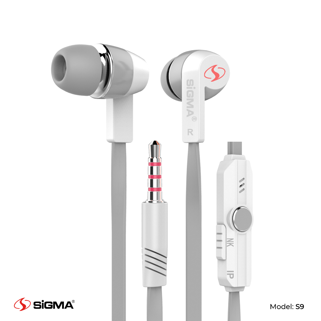 Sigma - High Quality Stereo In-ear Earphones With Mic – S9 (Random ...