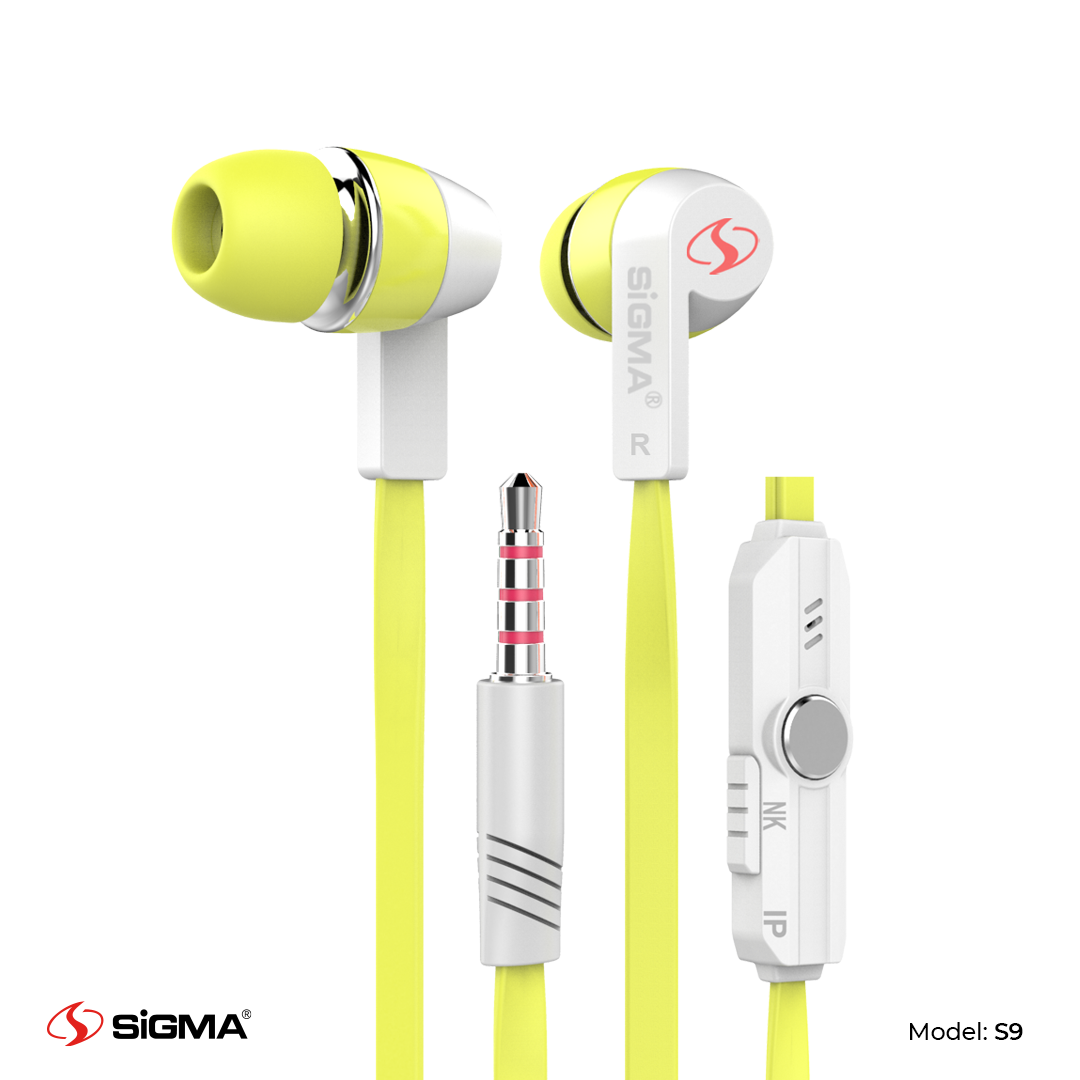 Sigma - High Quality Stereo In-ear Earphones With Mic – S9 (Random ...