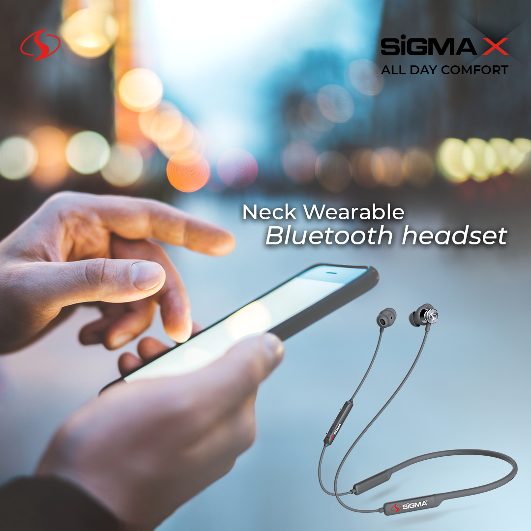 Sigma - Neckband Magnetic Sports Bluetooth Earphones - SBH-X (Random ...
