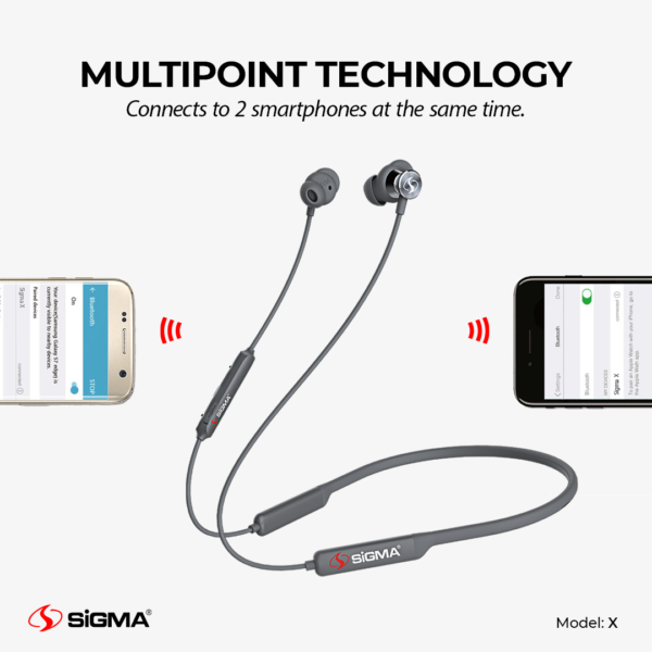 Sigma - Neckband Magnetic Sports Bluetooth Earphones - SBH-X (Random ...
