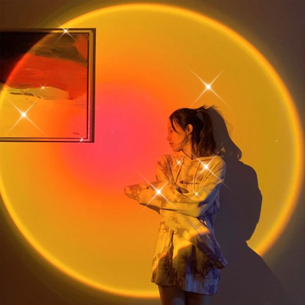 Sunset Lamp, APP Control, RGB Color, DIY Sunset Light Rainbow Projector ...
