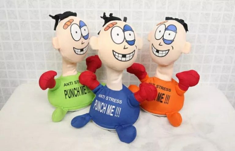 Plush Toy Comfortable Touching Punch Electric Plush Toy Punch Me Doll ...