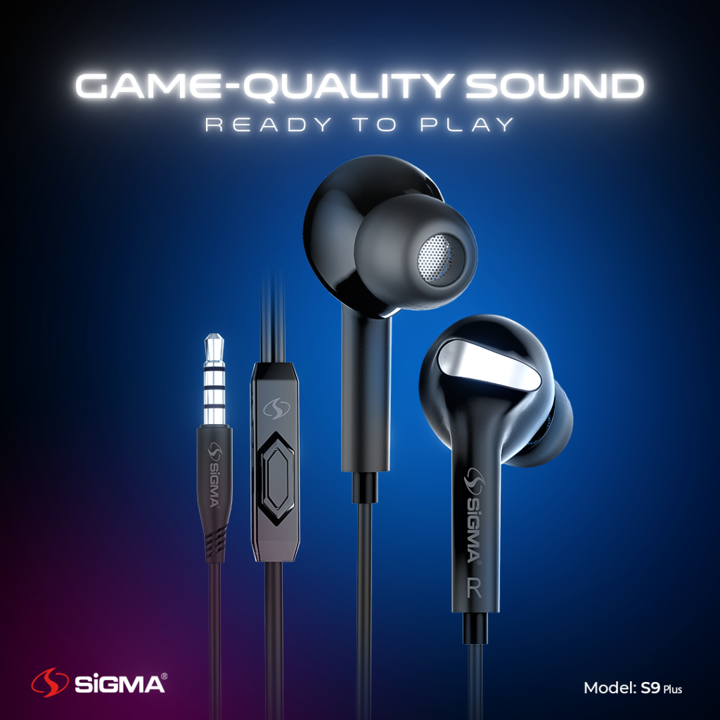 Sigma - Ready To Play Stereo In-ear Earphones With Mic – S9 Plus ...